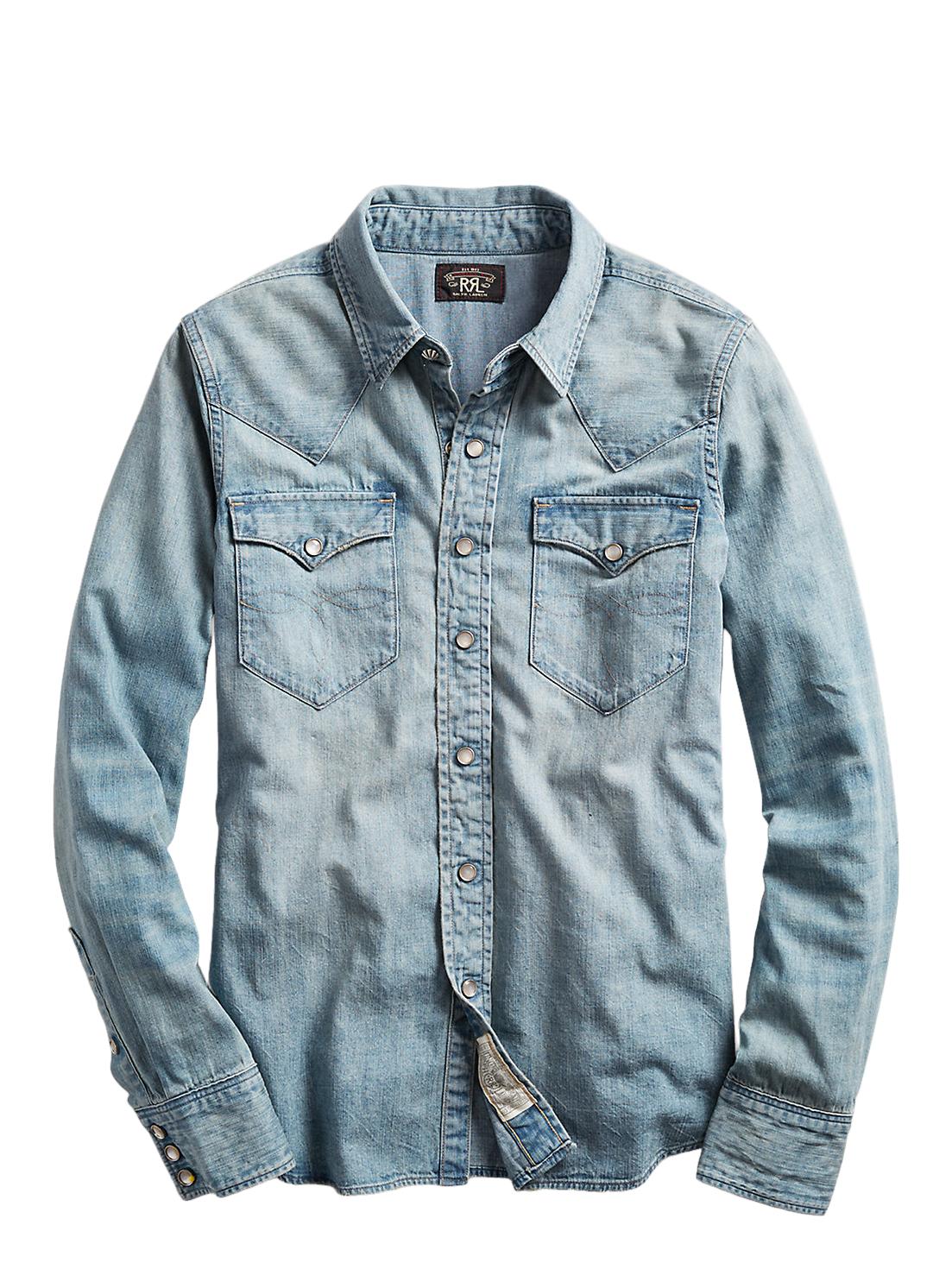 RALPH LAUREN Ralph Lauren Indigo Denim Western Shirt